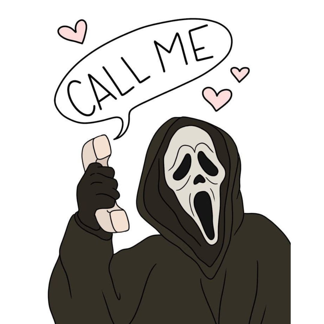 Call Me Ghost Face Greeting Card | Atomic Horror