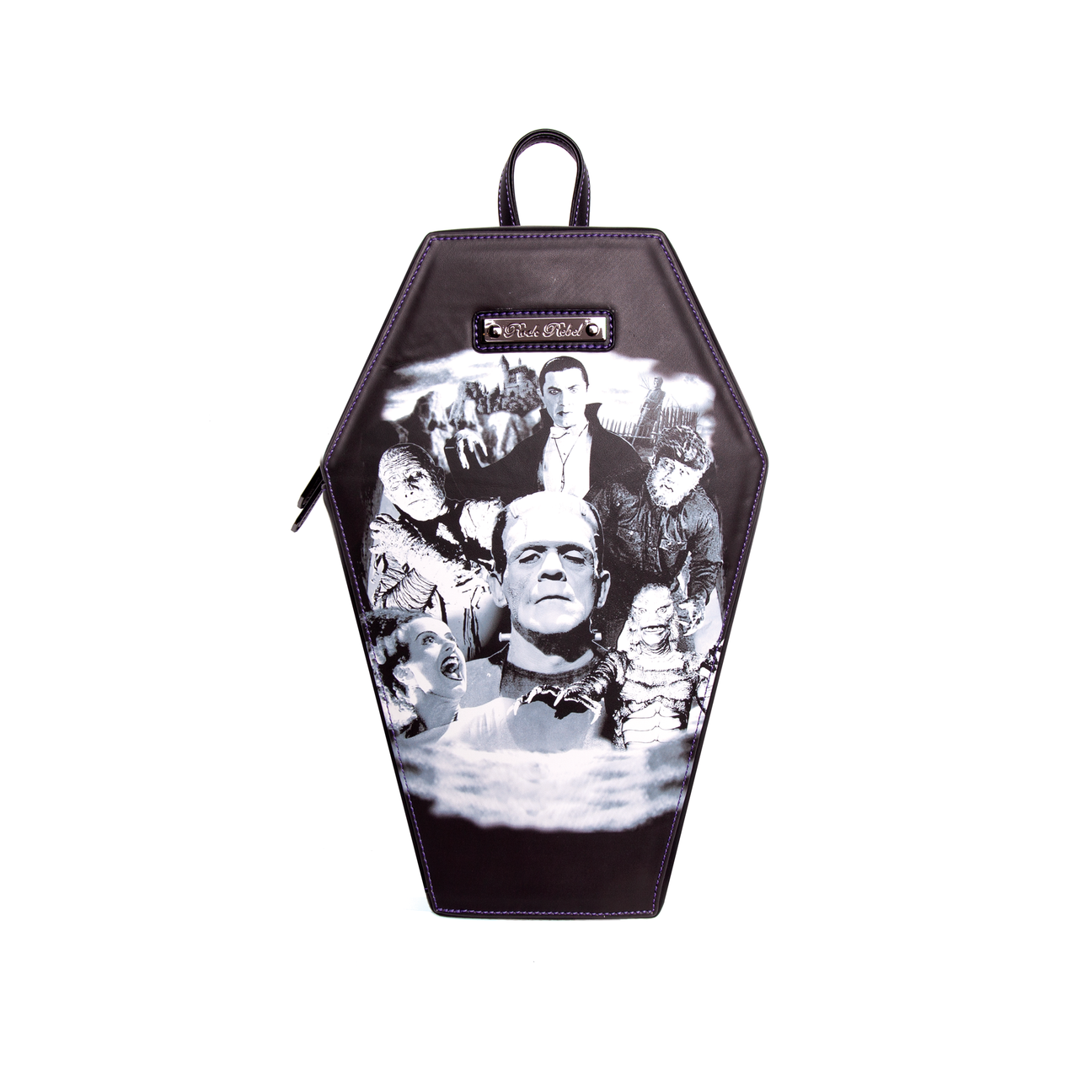 Monster Collage Coffin Backpack | Atomic Horror