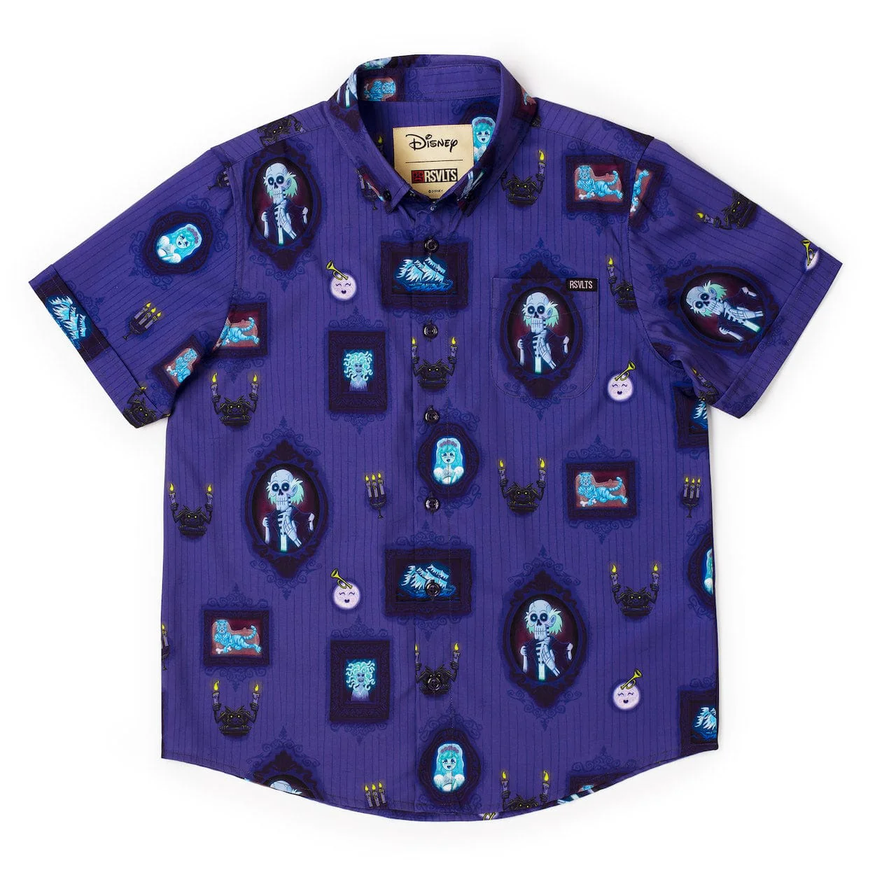 Disney’s Haunted Mansion “Ghostly Gallery” RSVLTS Button-Up Shirt ...