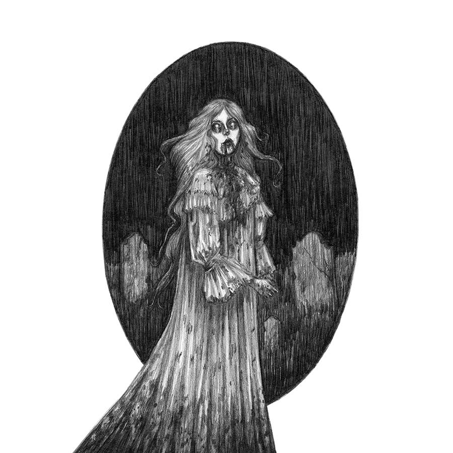 Cemetery Ghoul Fine Art Print - 8”x10” | Atomic Horror