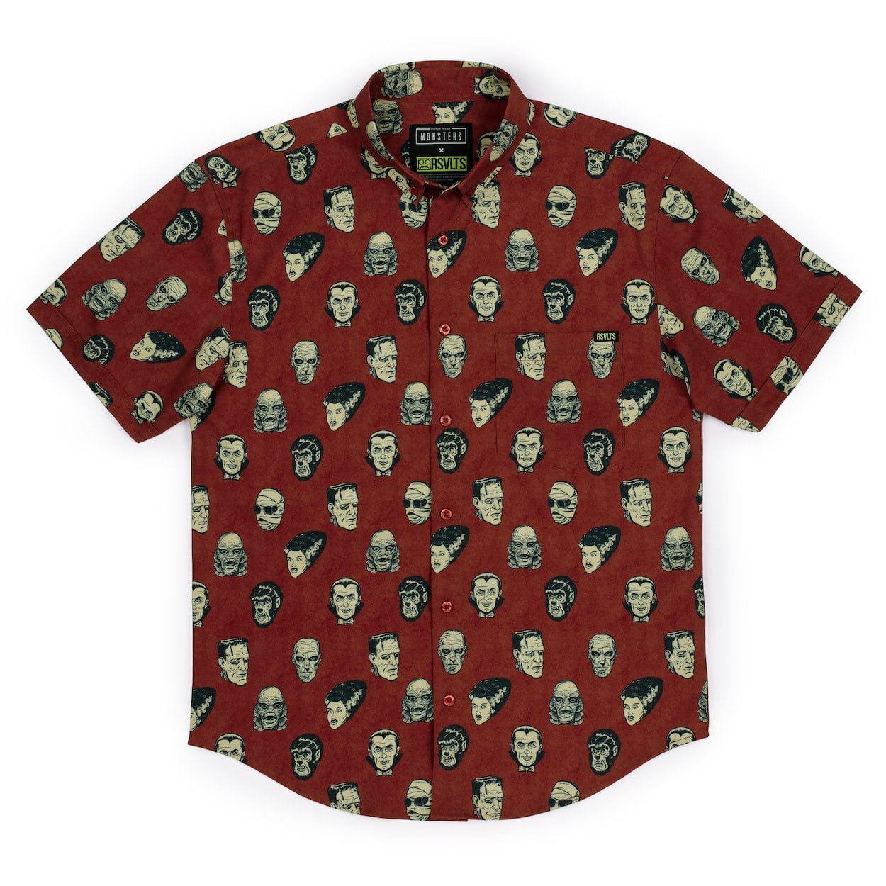 Universal Monsters “Heads of Horror” RSVLTS Button-Up Shirt | Atomic Horror