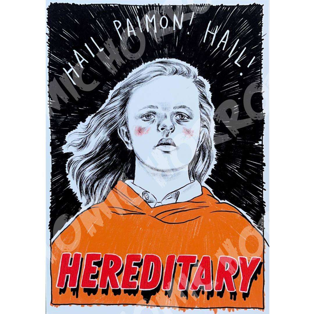Hereditary "Hail Paimon!" A4 Art Print | Atomic Horror