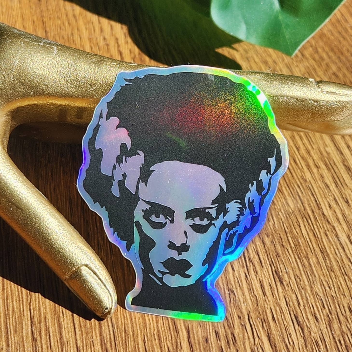 Bride Of Frankenstein Holographic Vinyl Sticker Atomic Horror