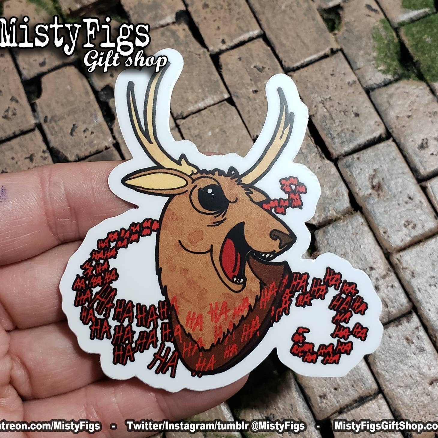 Evil Dead 2 Laughing Deer Vinyl Sticker | Atomic Horror