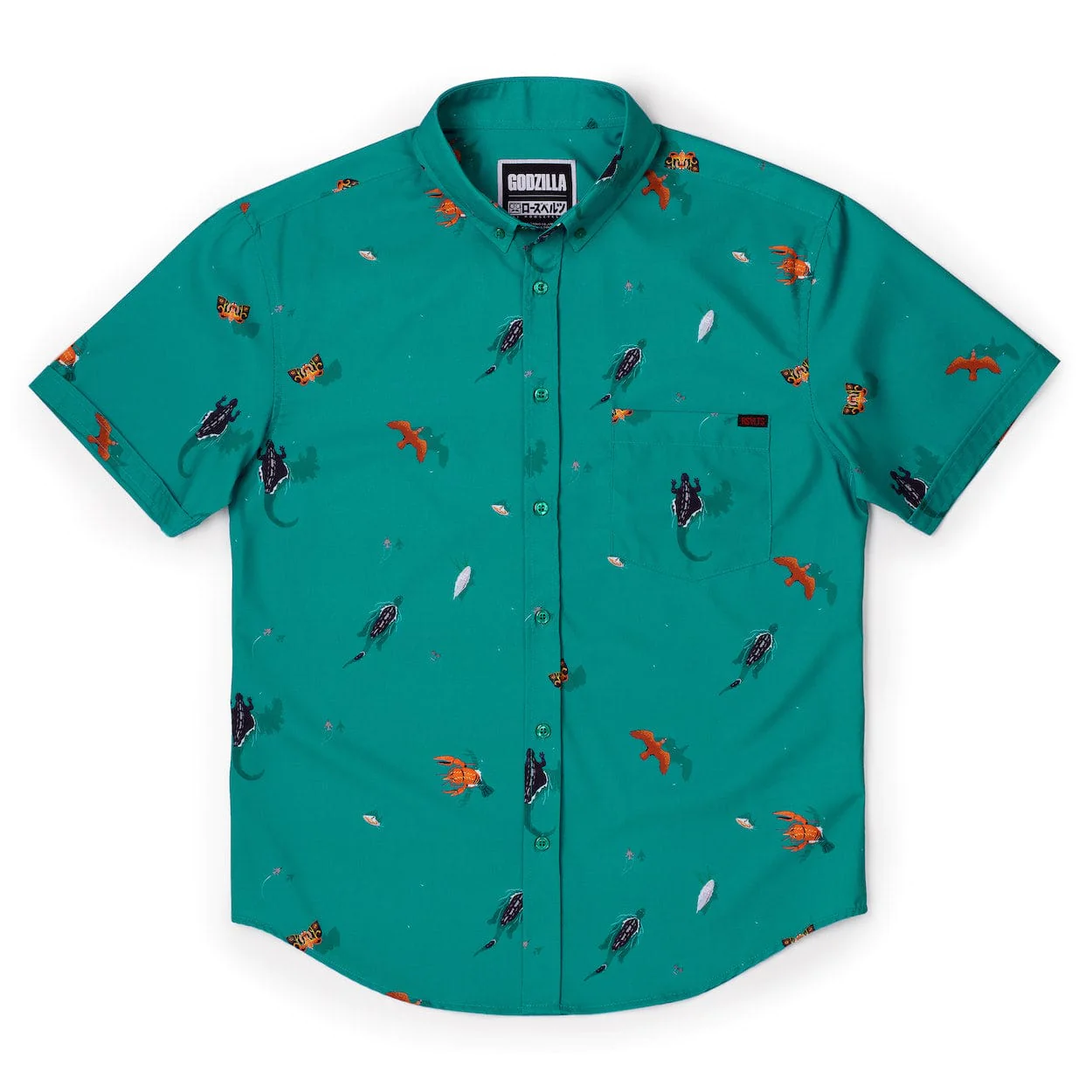 Godzilla “Monsters Unleashed” RSVLTS Button-Up Shirt | Atomic Horror