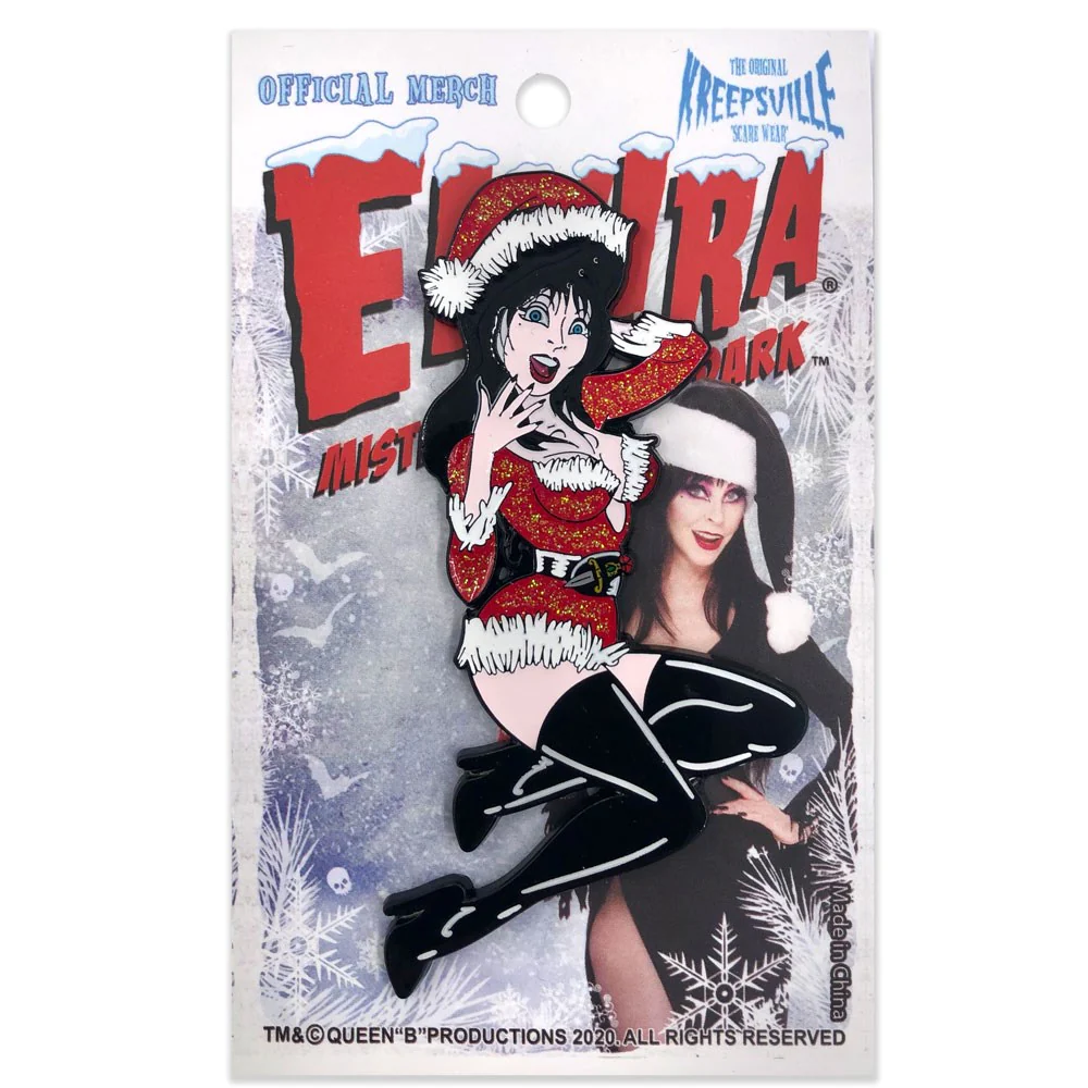 Elvira Santa Suit XL Enamel Pin | Atomic Horror