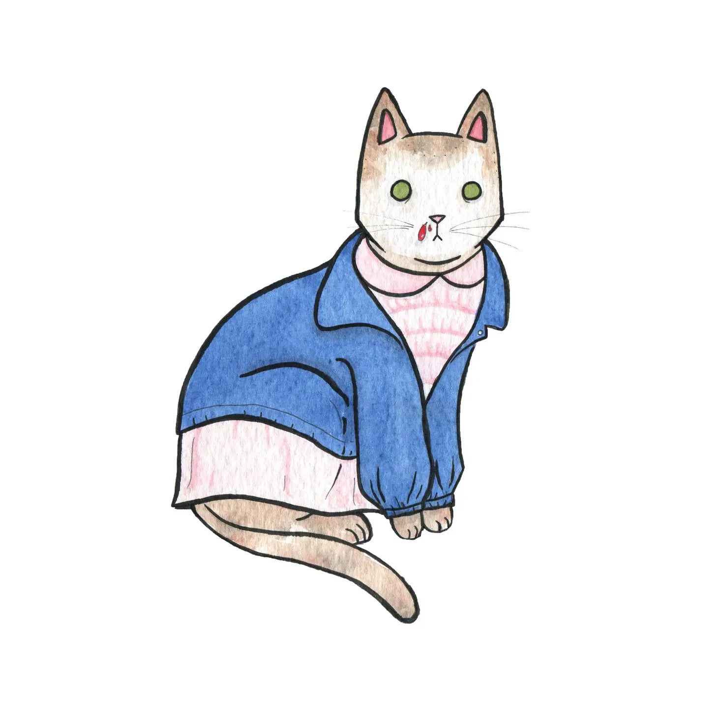 Eleven Cat Art Print (8x10) | Atomic Horror